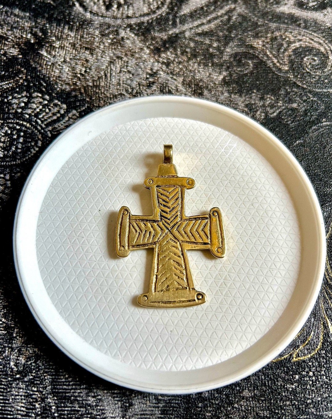 Small Brass Coptic Cross Pendant: Tribal Ethiopian Necklace - Etsy