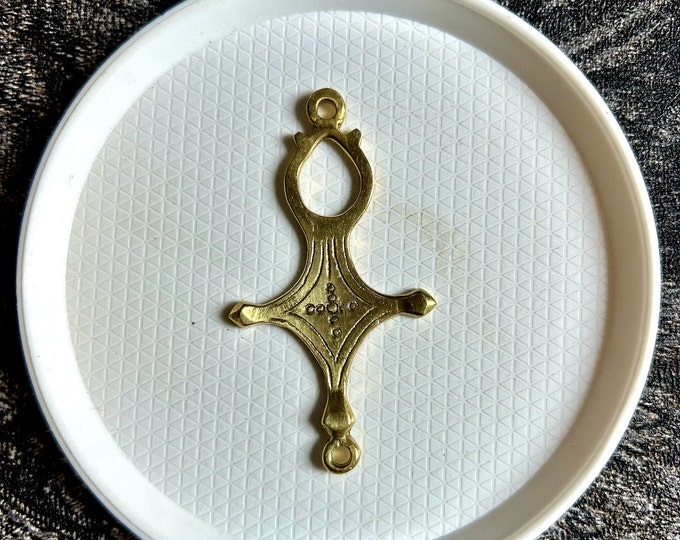 2.4 Inch Small Tribal Brass Coptic Cross Connecter \ Brass Connectors ...