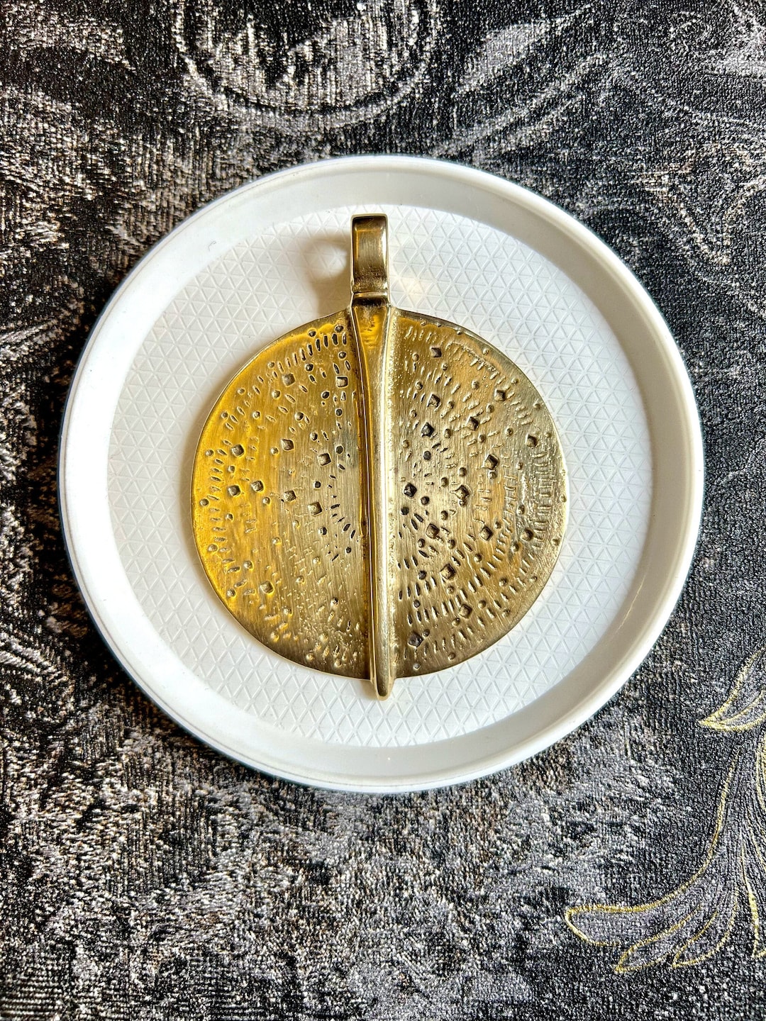 3 Inch Brass Medallion Pendent \hand Polished \ Handmade Beads ...