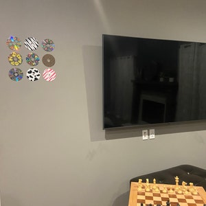 Decorative PAINTED Cds (set of 9 or 16) - Etsy