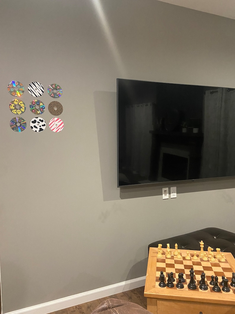 Decorative PAINTED Cds (set of 9 or 16) - Etsy