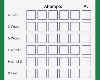Golf Practice Template - Etsy