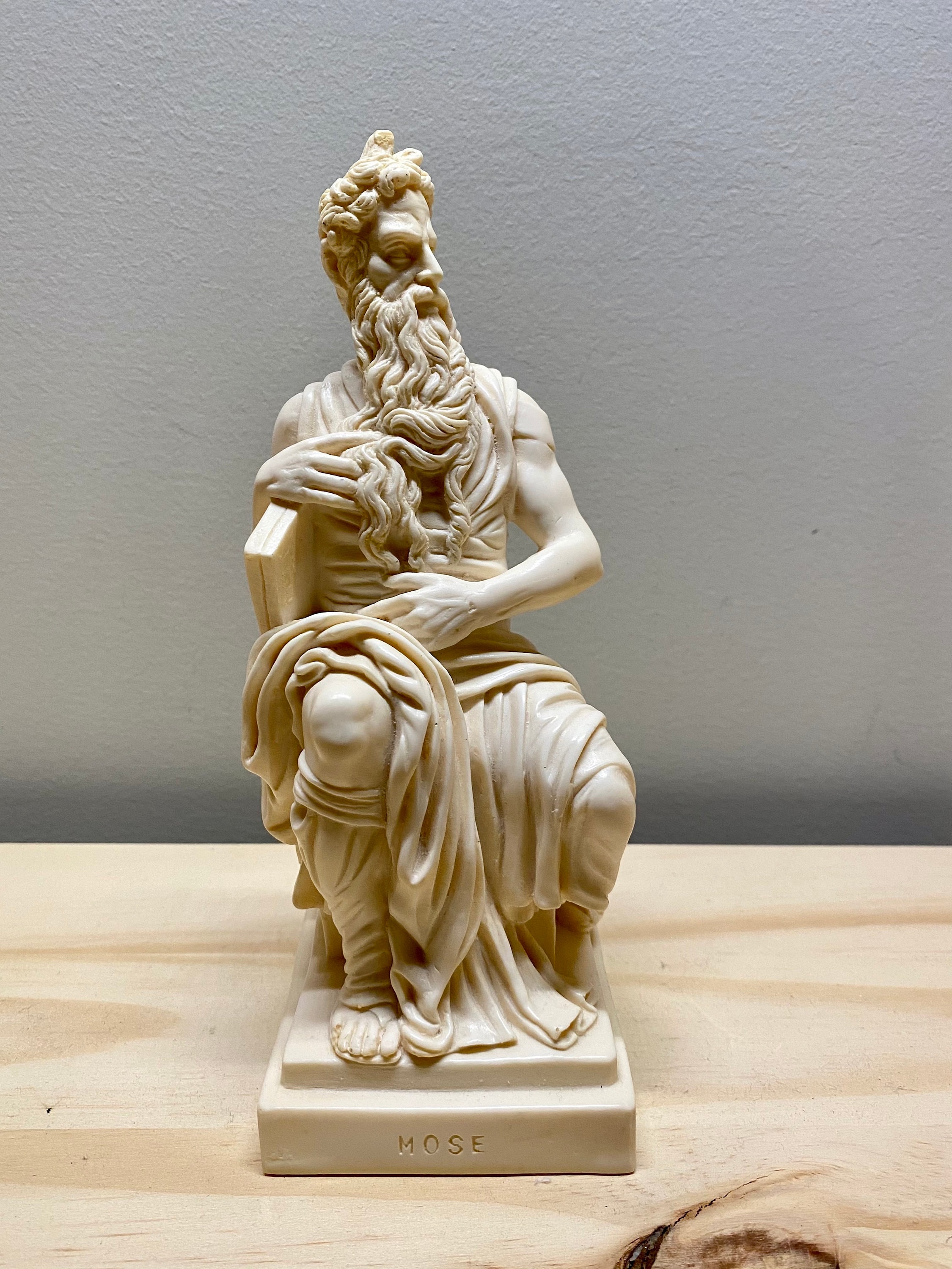 Vintage G. Ruggeri Resin Michelangelo Horned Moses Statue | Etsy