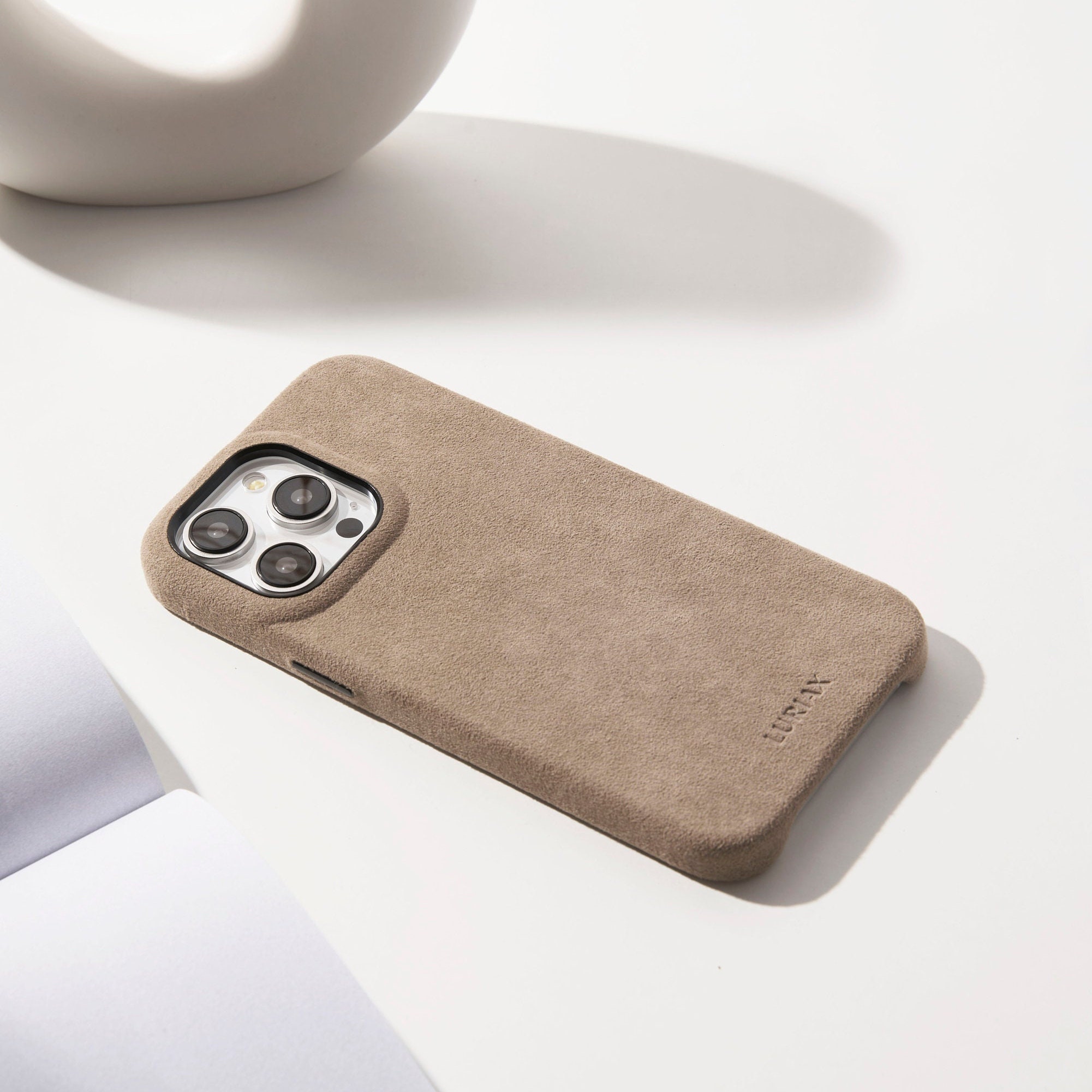 The Classic iPhone Case - Malibu Beige by Luriax | Alcantara Suede ...