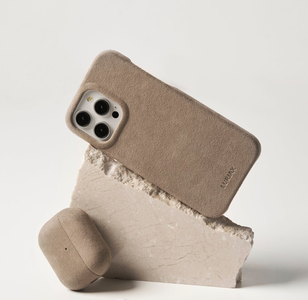 Malibu Beige Alcantara Suede iPhone Case - Magsafe Compatible - Etsy
