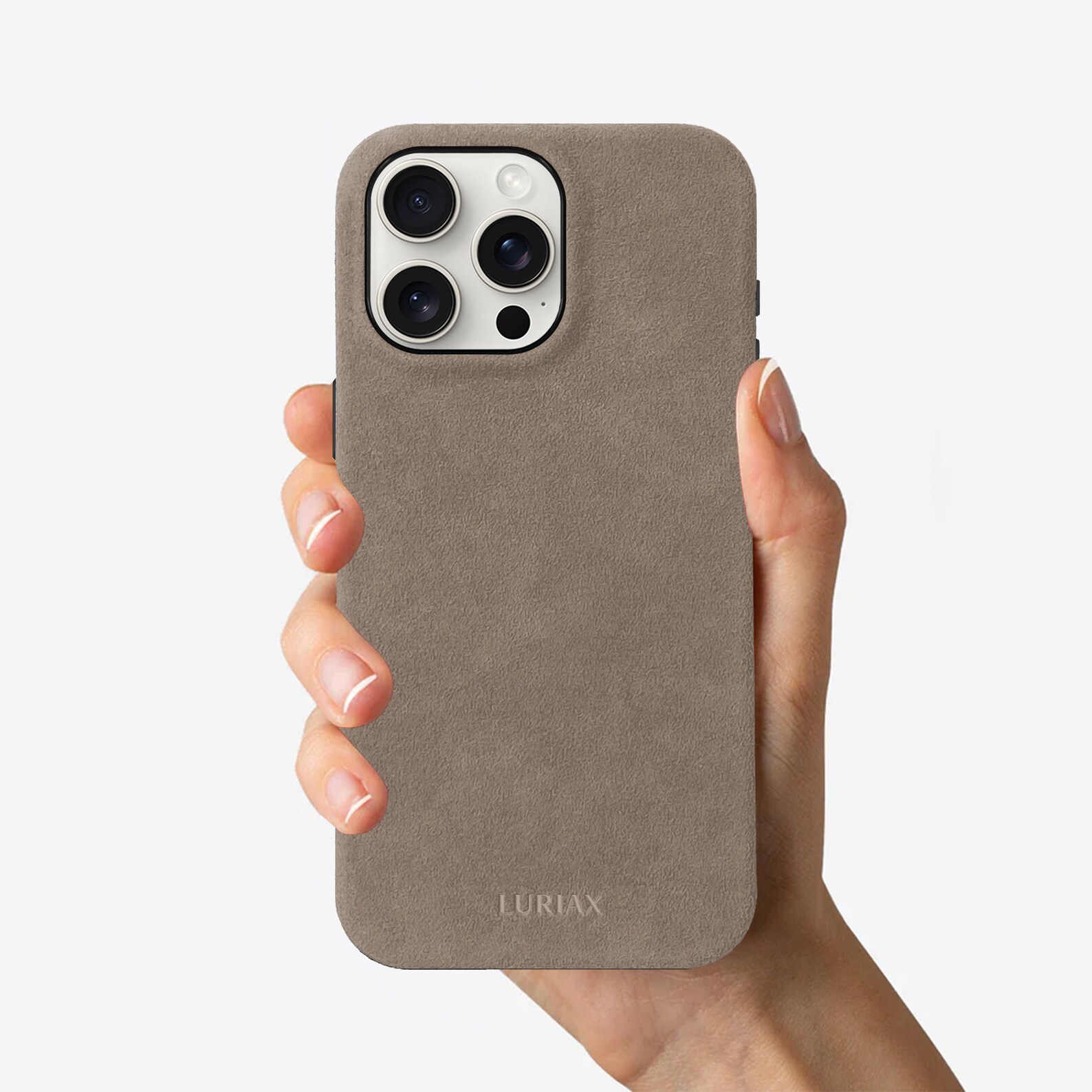The Classic iPhone Case - Malibu Beige by Luriax | Alcantara Suede ...