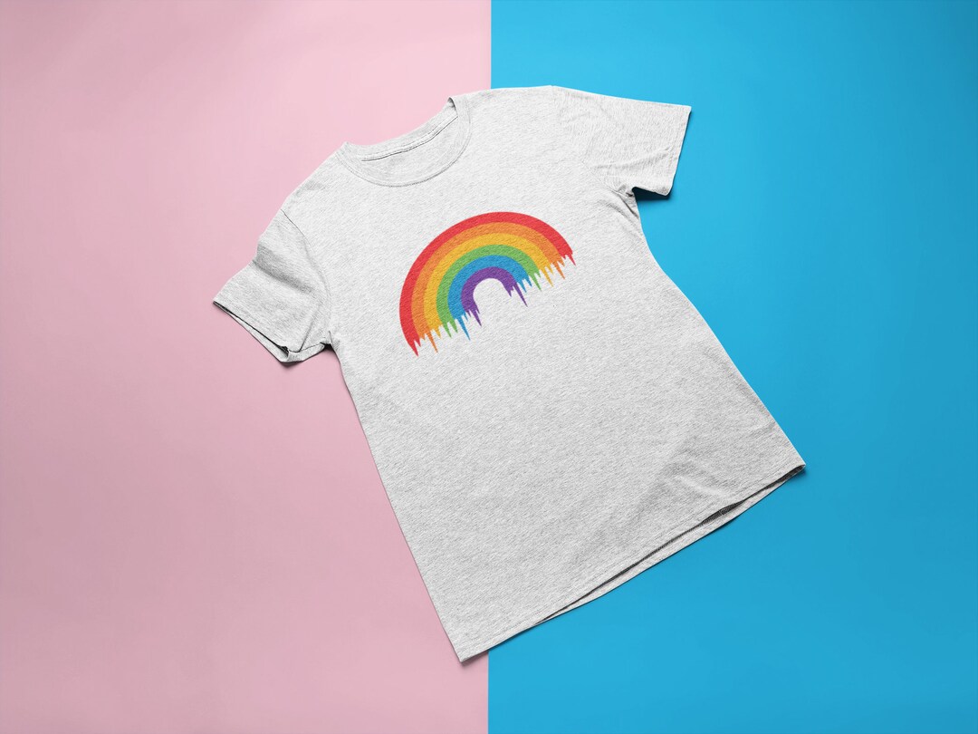 Gay Pride Rainbow Shirt / Melting Rainbow Pride Flag Tee / LGBTQ ...