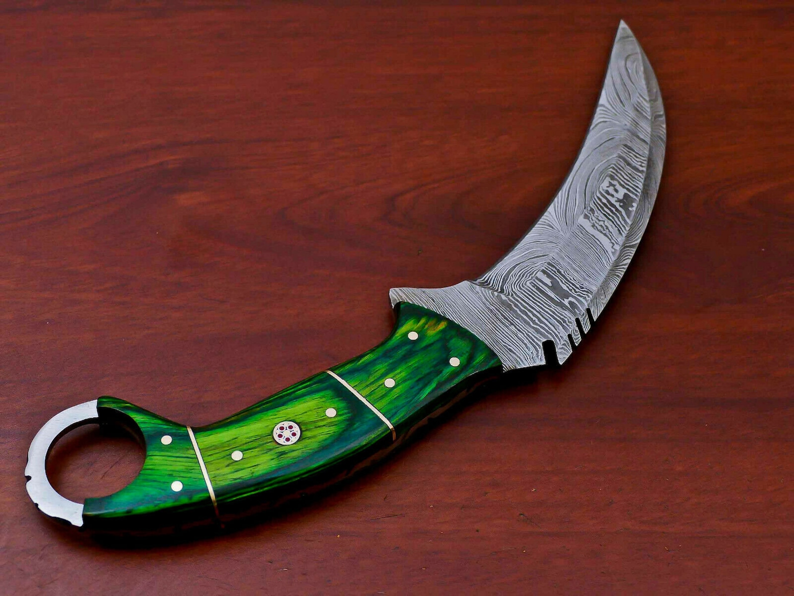 Custom Handmade Damascus Steel Karambit Fixed Blade Knife With - Etsy