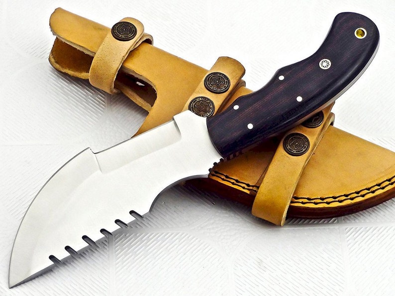 D-2 Steel Handmade Tracker Knife Beautiful Black Micarta Handle - Etsy