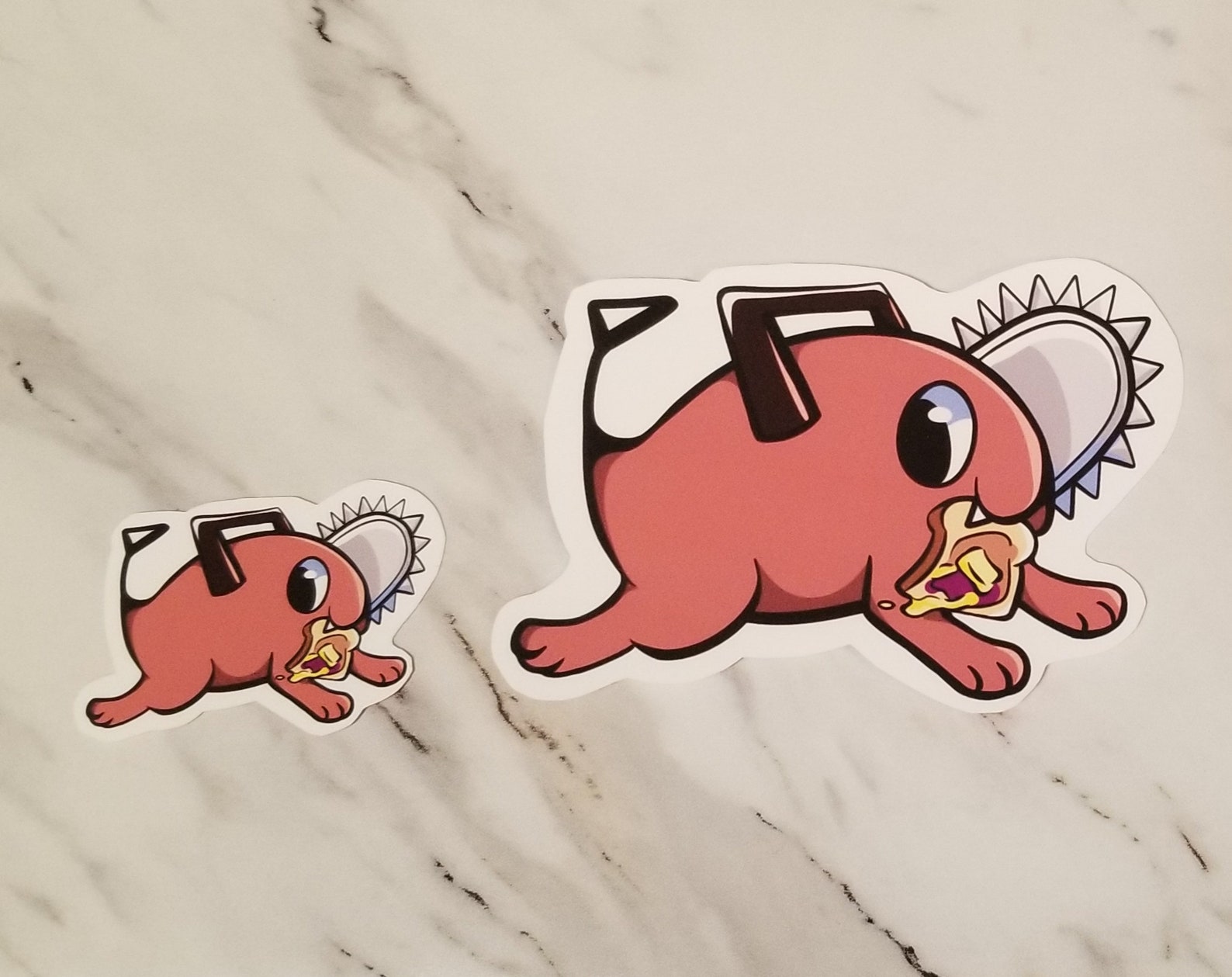 Pochita Vinyl Stickers Chainsawman - Etsy