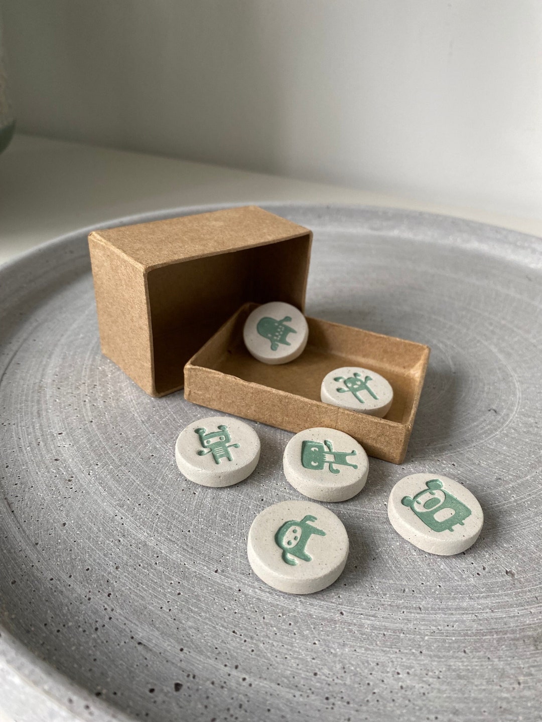 Set of 6 Ceramic Monster Magnets Fridge Magnets Samples - Etsy