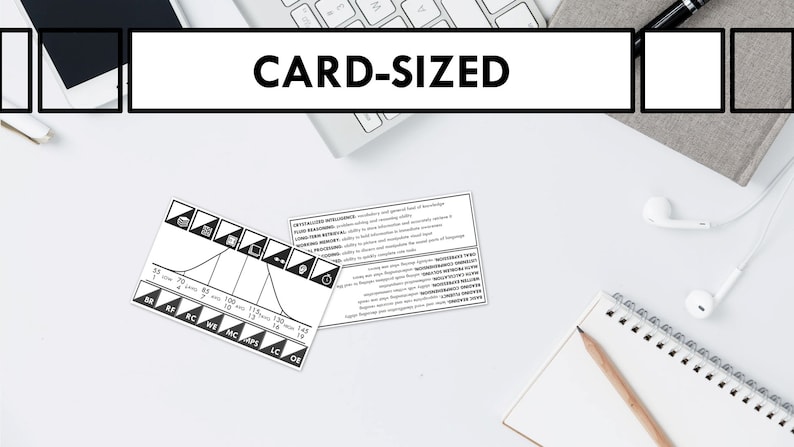 Bell Curve Card for ARD | Instant Download | Record Cognitive ...