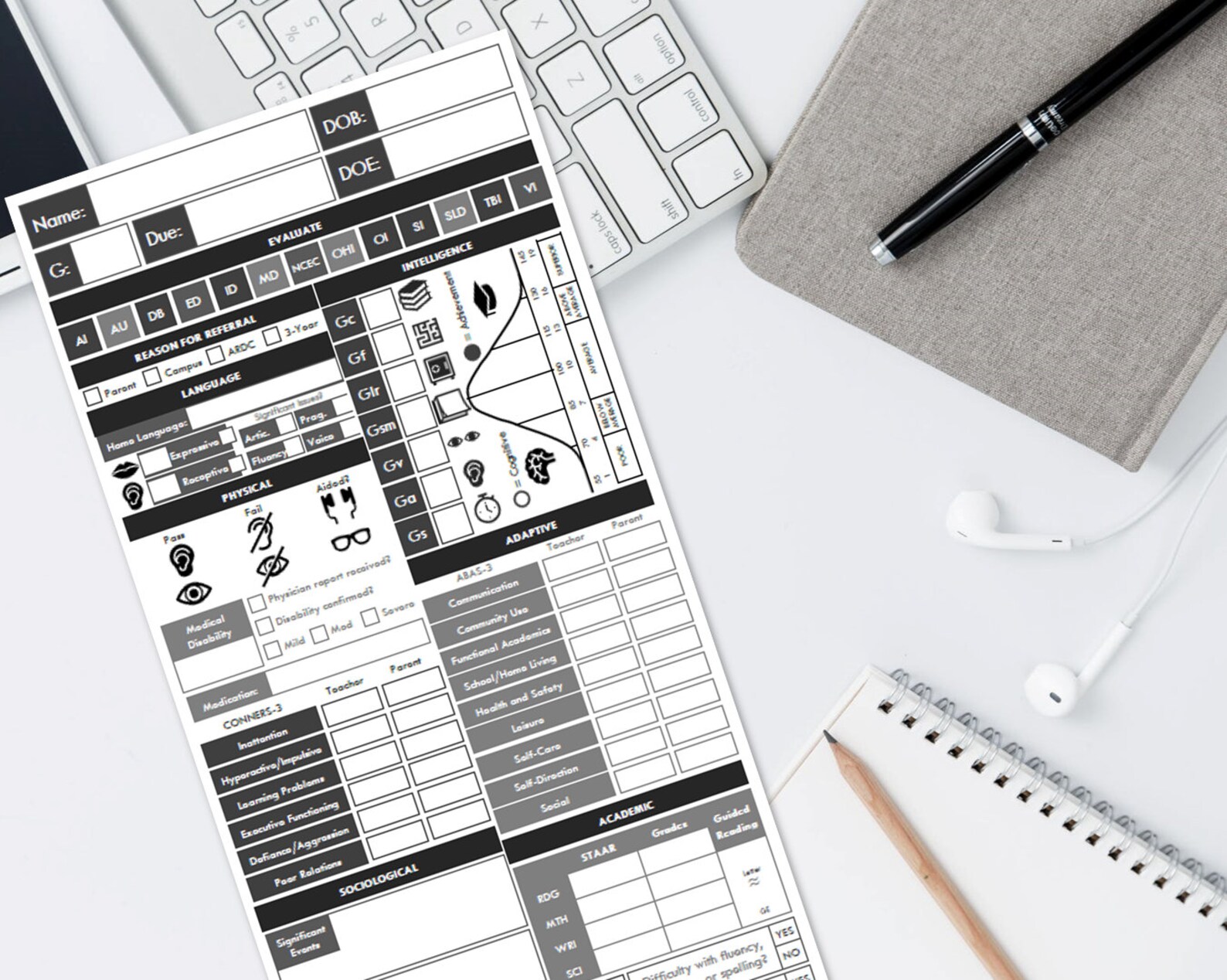 Sped ARD and FIE Bundle Instant Download Agenda Bell - Etsy