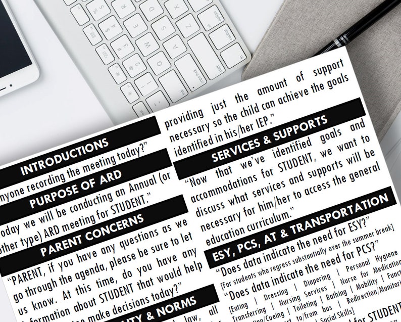 ARD Scripts | Line-by-line Verbiage for Running Ards - Special ...