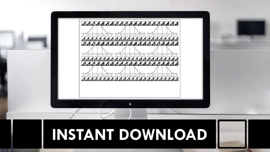 Bell Curve Card for ARD | Instant Download | Record Cognitive ...