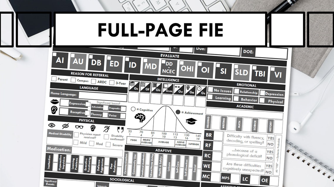 Sped ARD and FIE Bundle Instant Download Agenda Bell - Etsy