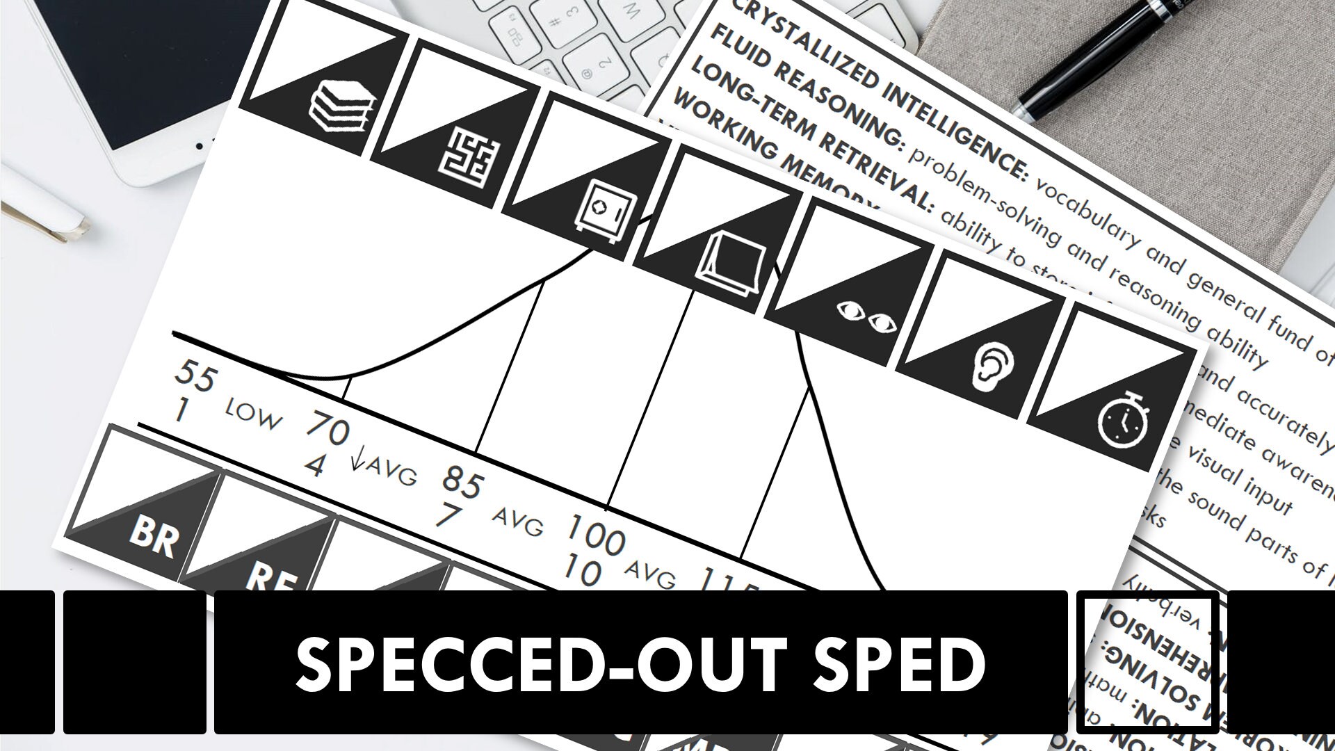 Bell Curve Card for ARD | Instant Download | Record Cognitive ...