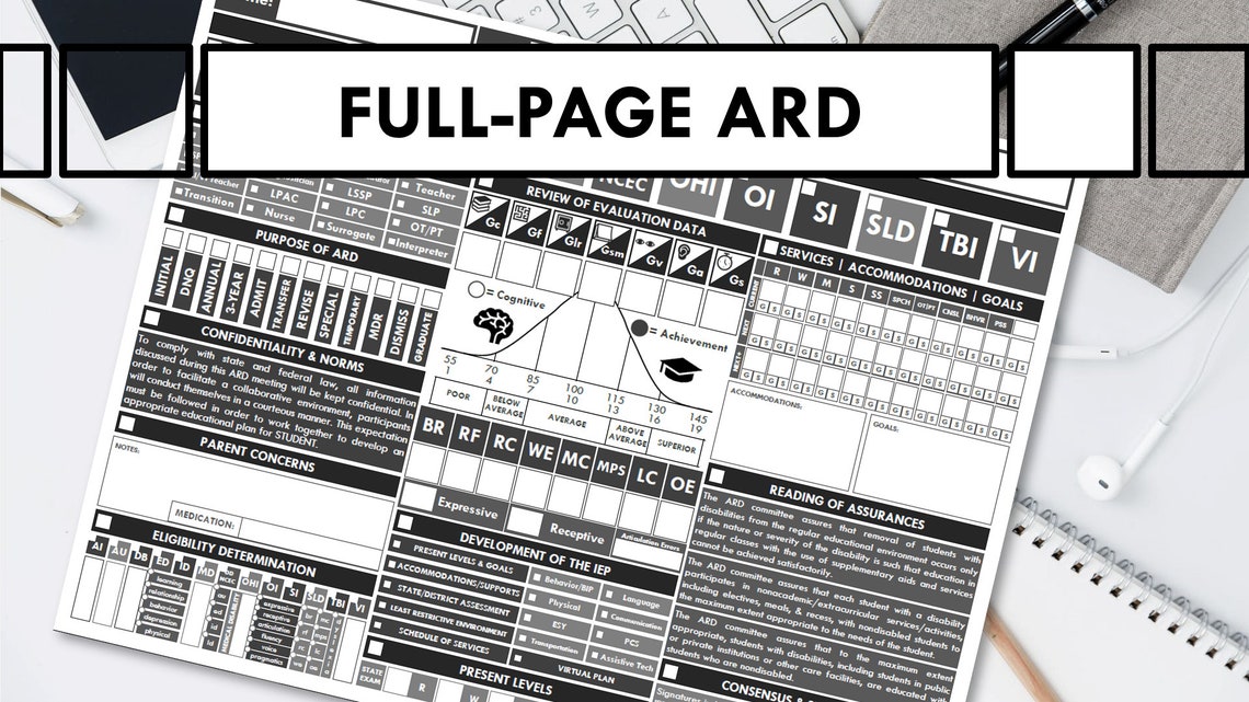 Sped ARD and FIE Bundle Instant Download Agenda Bell - Etsy