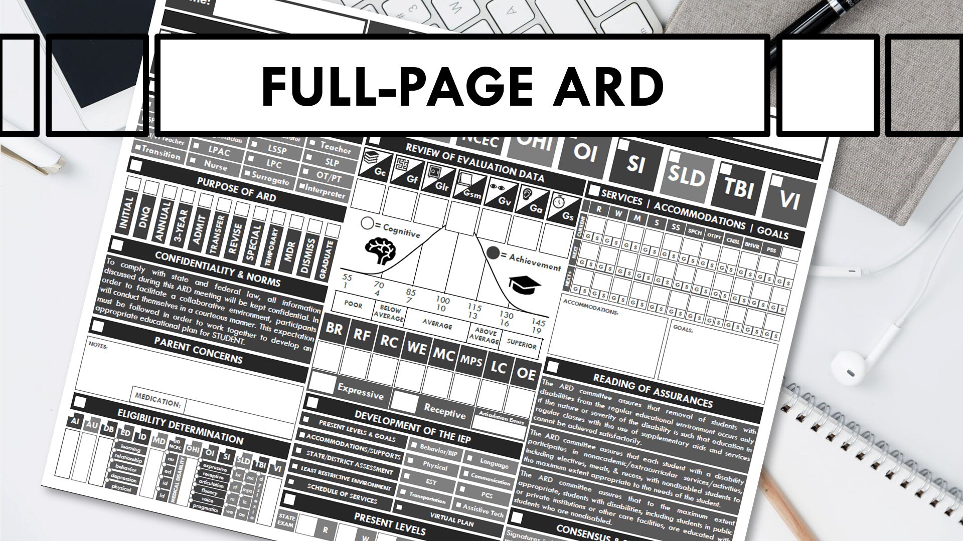 Sped ARD and FIE Bundle Instant Download Agenda Bell - Etsy