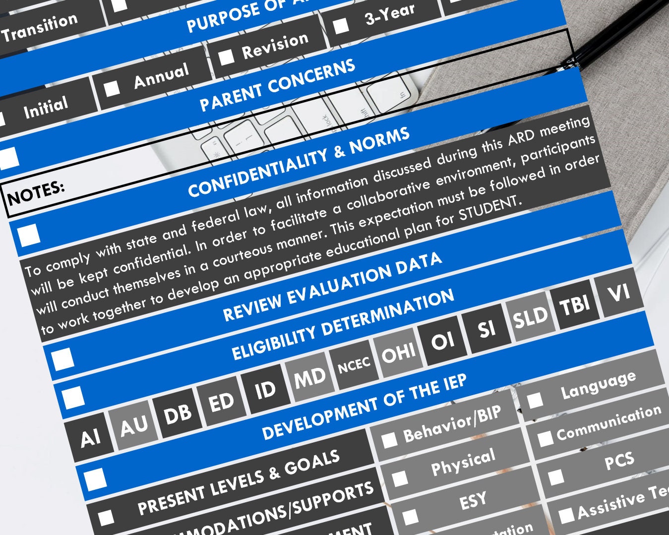 ARD Agenda | Step-by-step Checklist Placard – Special Education Teacher ...