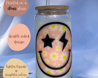 Preppy Decor Retro Glass Can Iced Coffee Glass Gifts for - Etsy