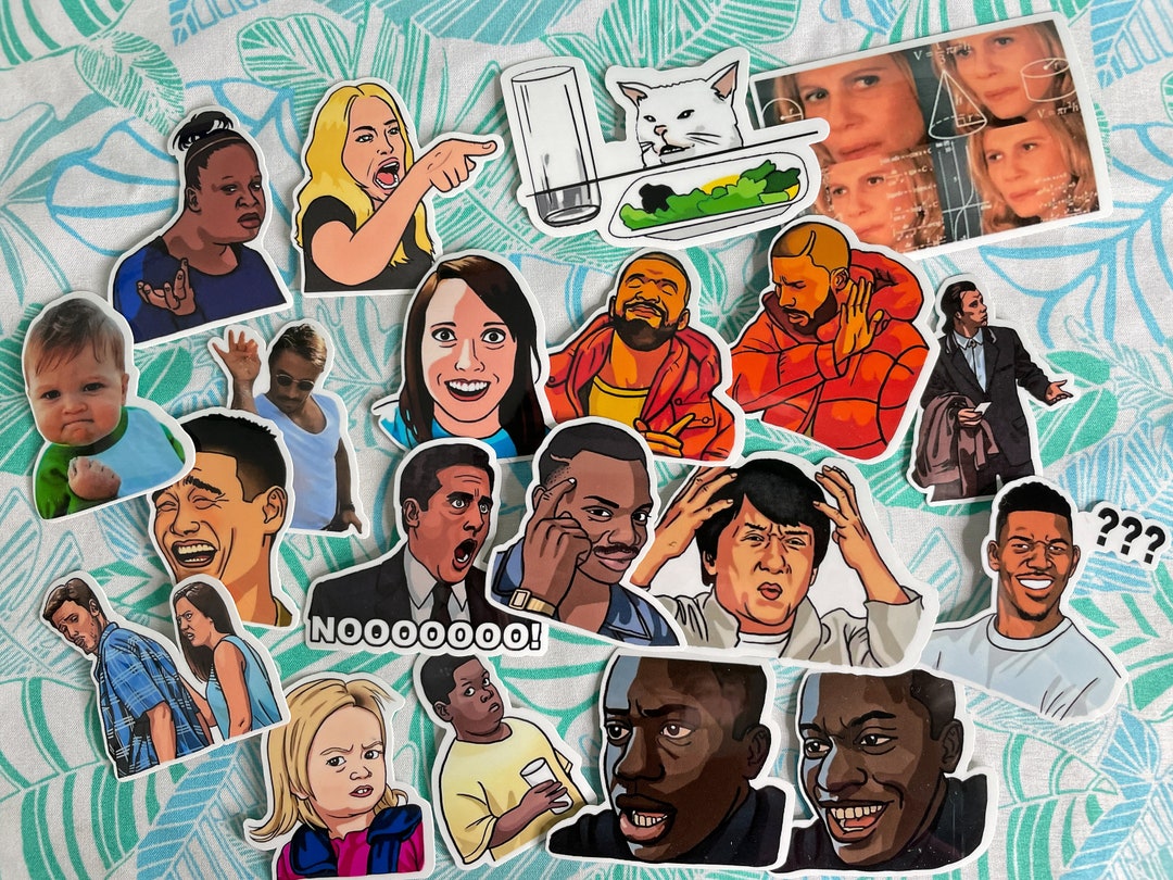 Meme Sticker Pack, Funny Stickers, Trendy Stickers for Water Bottles ...