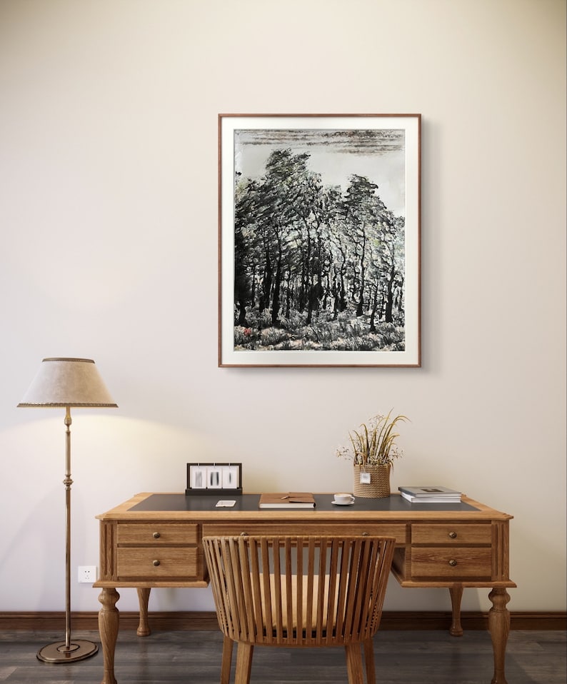 Abstract Original Ink Painting Wall Art Abstract Expressionism Style ...