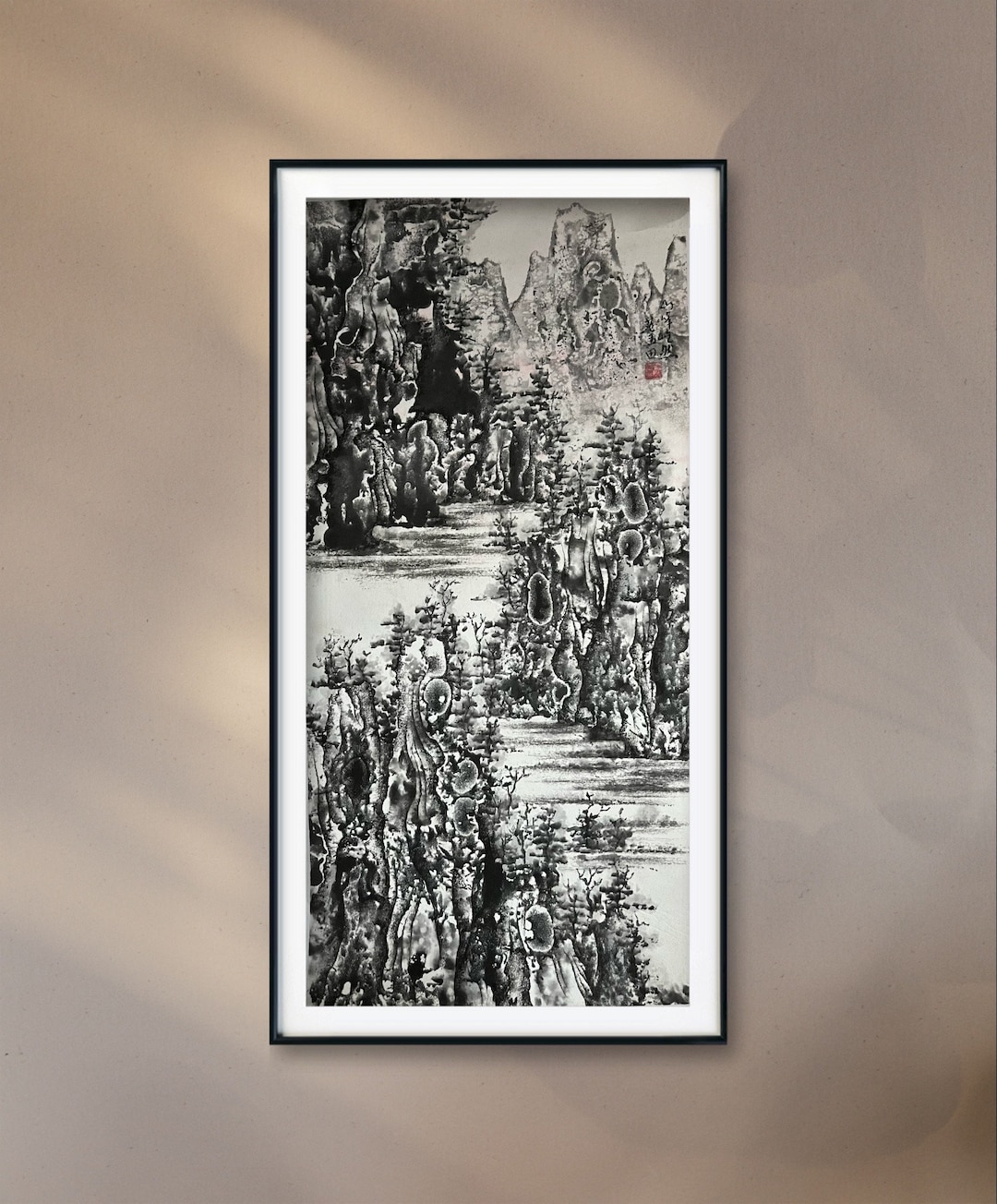 Abstract Original Ink Painting Wall Art Abstract Expressionism Style ...