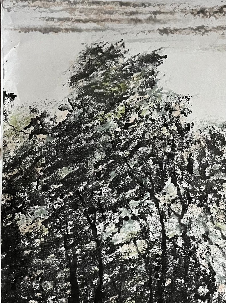 Abstract Original Ink Painting Wall Art Abstract Expressionism Style ...