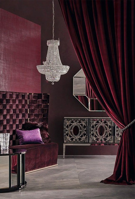 Dark Red Velvet Curtain