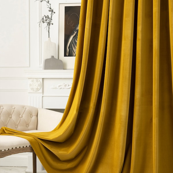 Yellow Curtains - Etsy