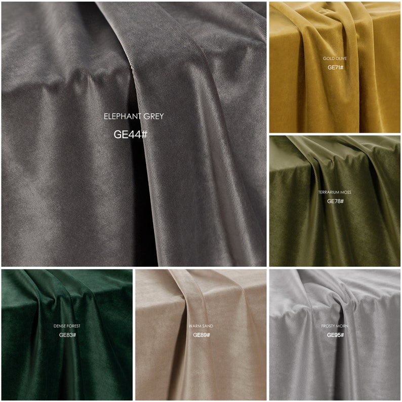 A Pair of Mint Green Velvet Curtains Drapery Panels - Etsy