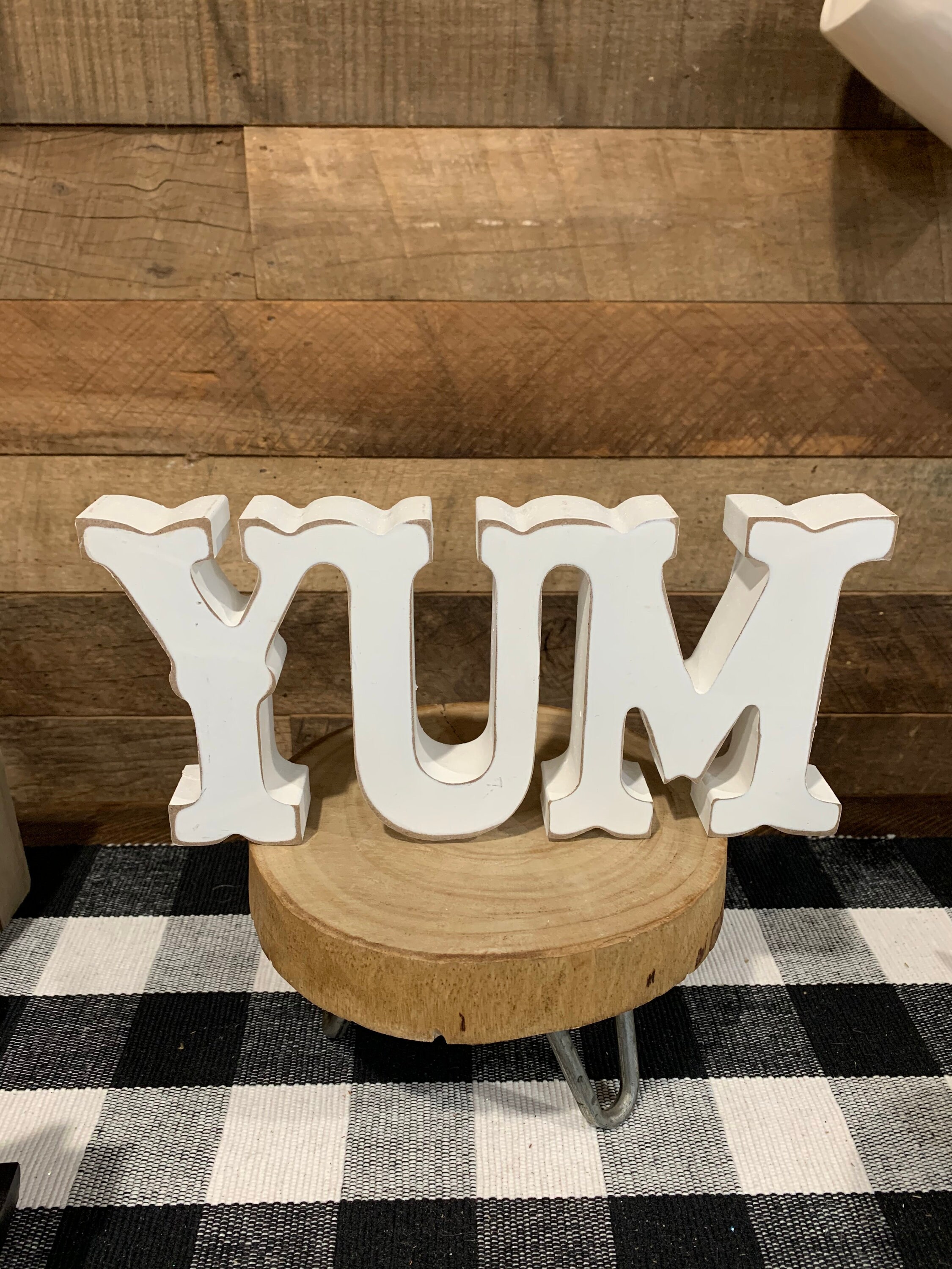 ADORABLE YUM sign Looks good on Tiered Trays | Etsy