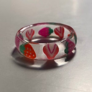 Funky Resin Fruit Rings- Custom Resin Rings - Etsy