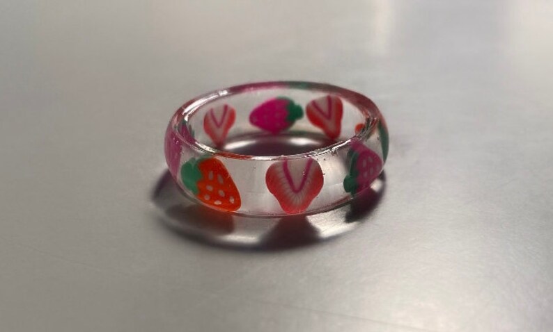 Funky Resin Fruit Rings Custom Resin Rings | Etsy