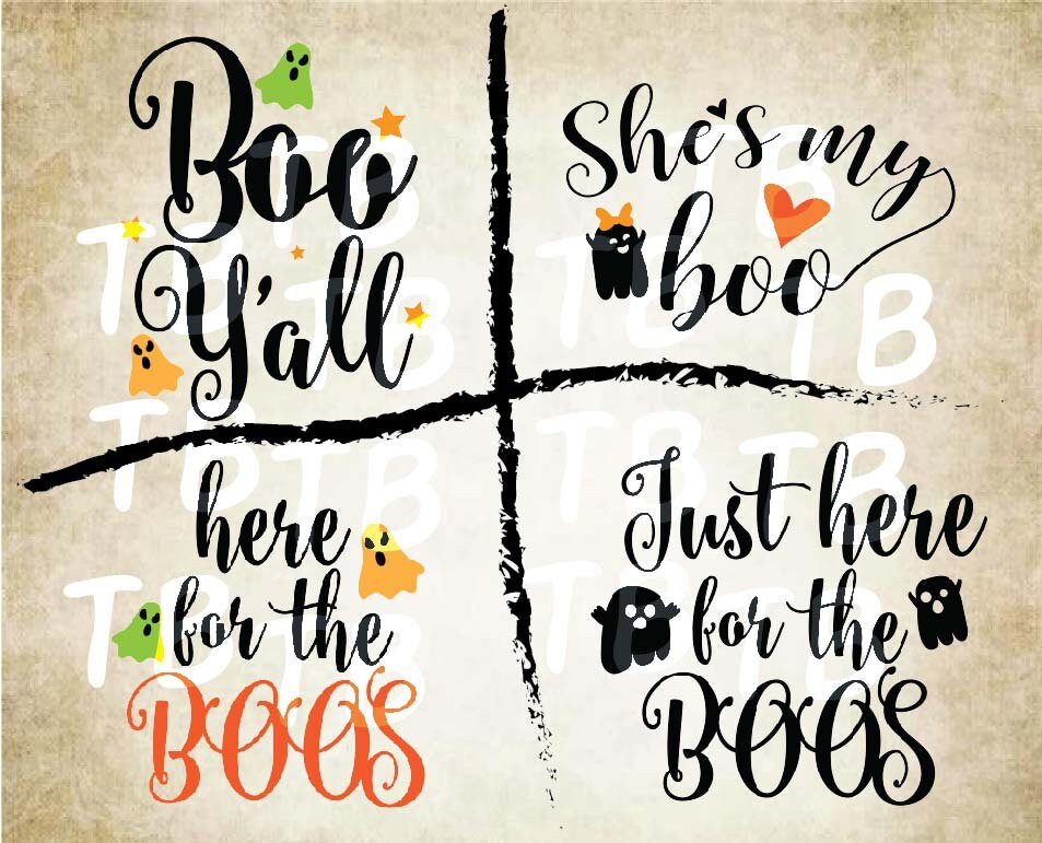 Boo Designs Halloween Bundle 12 Designs Lover, Kids, Cutting Files, Svg ...