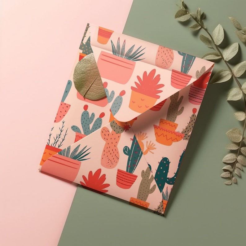 Digital Seamless Bundle- Cute Cactus Pattern, Minimalist Digital Print ...