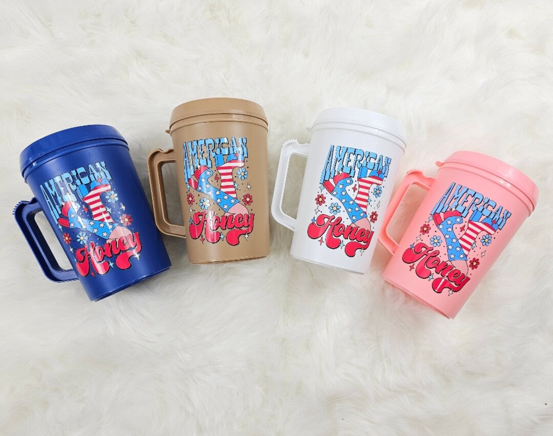 Hip Sips American Honey 34oz HIP SIPS Mug With Lid and Straw, Western ...