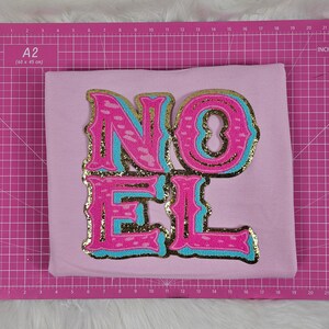 LARGE NOEL Chenille Iron on Patch, NOEL Patch, Christmas Iron on Patch ...