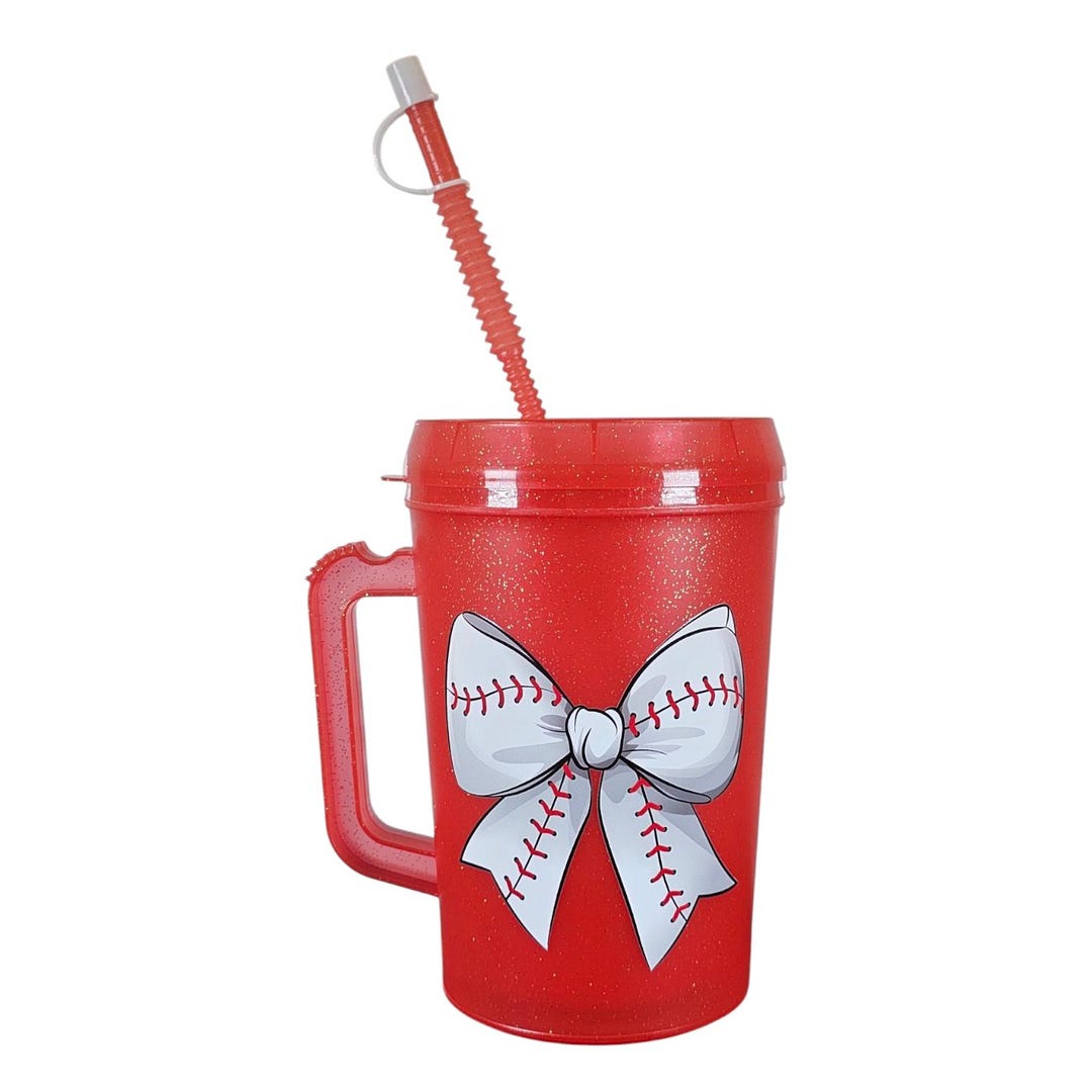 Baseball Bow HIP SIPS Mega Mug 34oz - Etsy