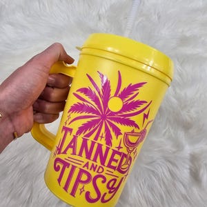 Hip Sips Tanned and Tipsy' HIP SIPS Mega Mug 34oz - Etsy