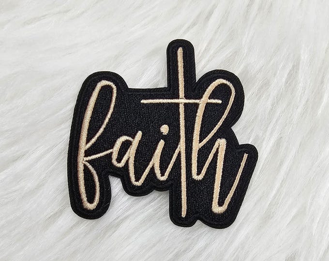 Faith Patch Trucker Cap Patches Embroidered Iron-on Patches Hats and ...