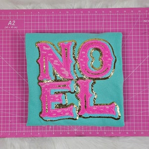 LARGE NOEL Chenille Iron on Patch, NOEL Patch, Christmas Iron on Patch ...