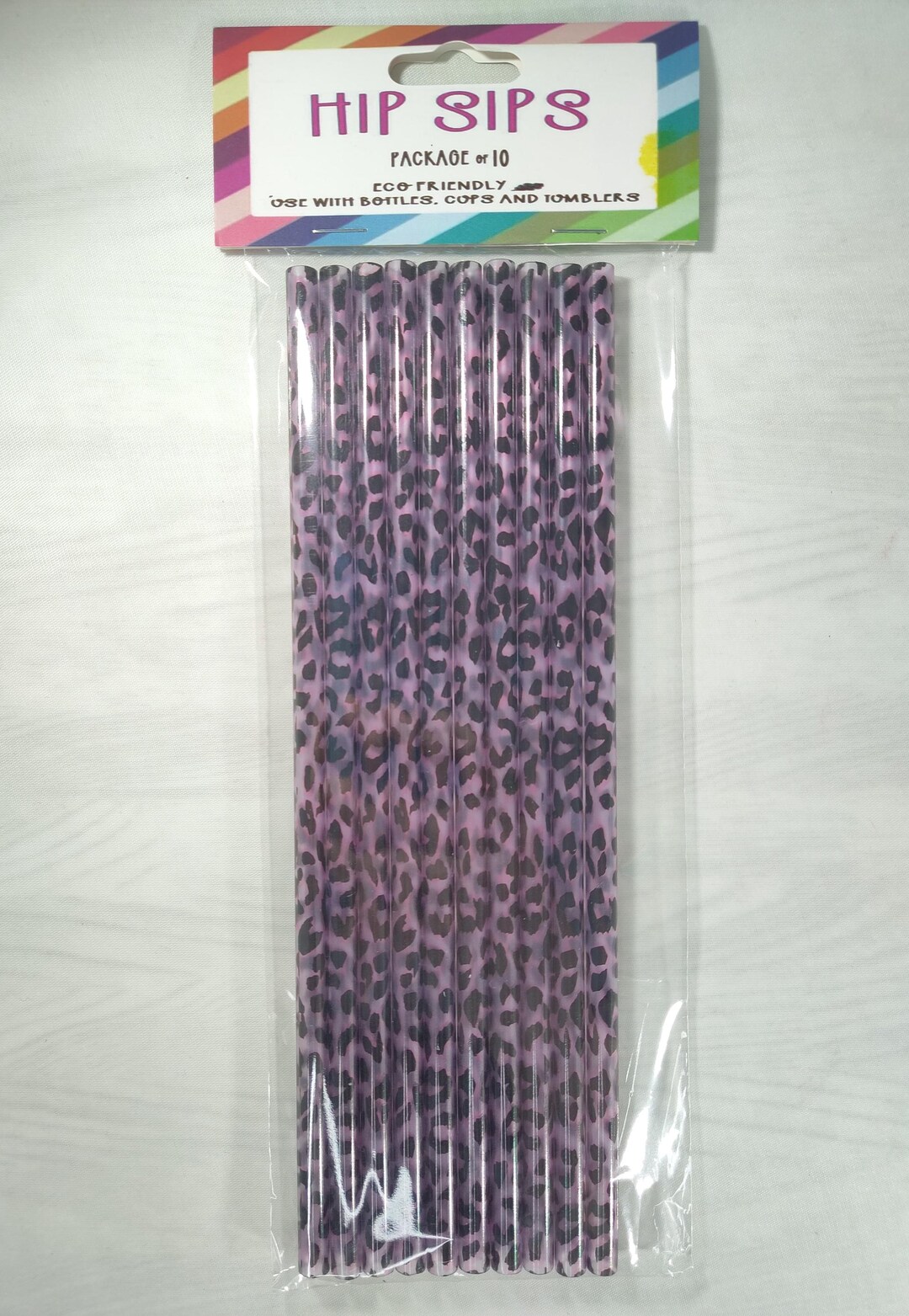 Hip Sips Purple Cheetah Straw Collection - Etsy
