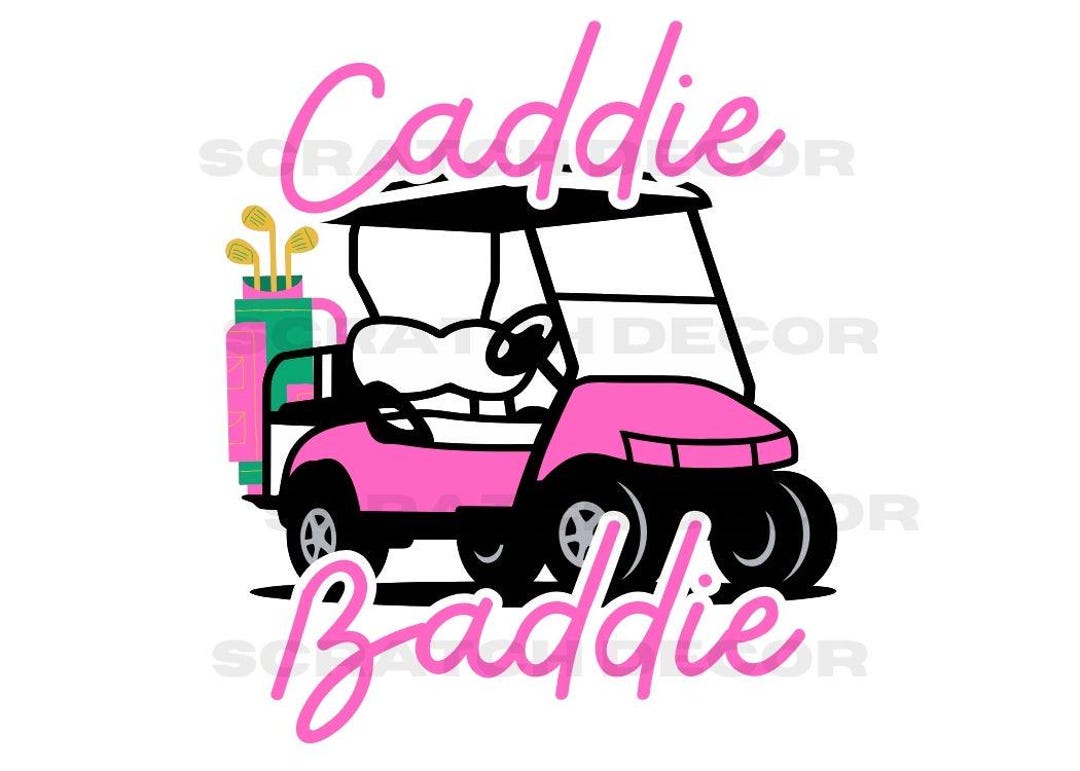 Caddie Baddie Golf Cart PNG File Download - Etsy