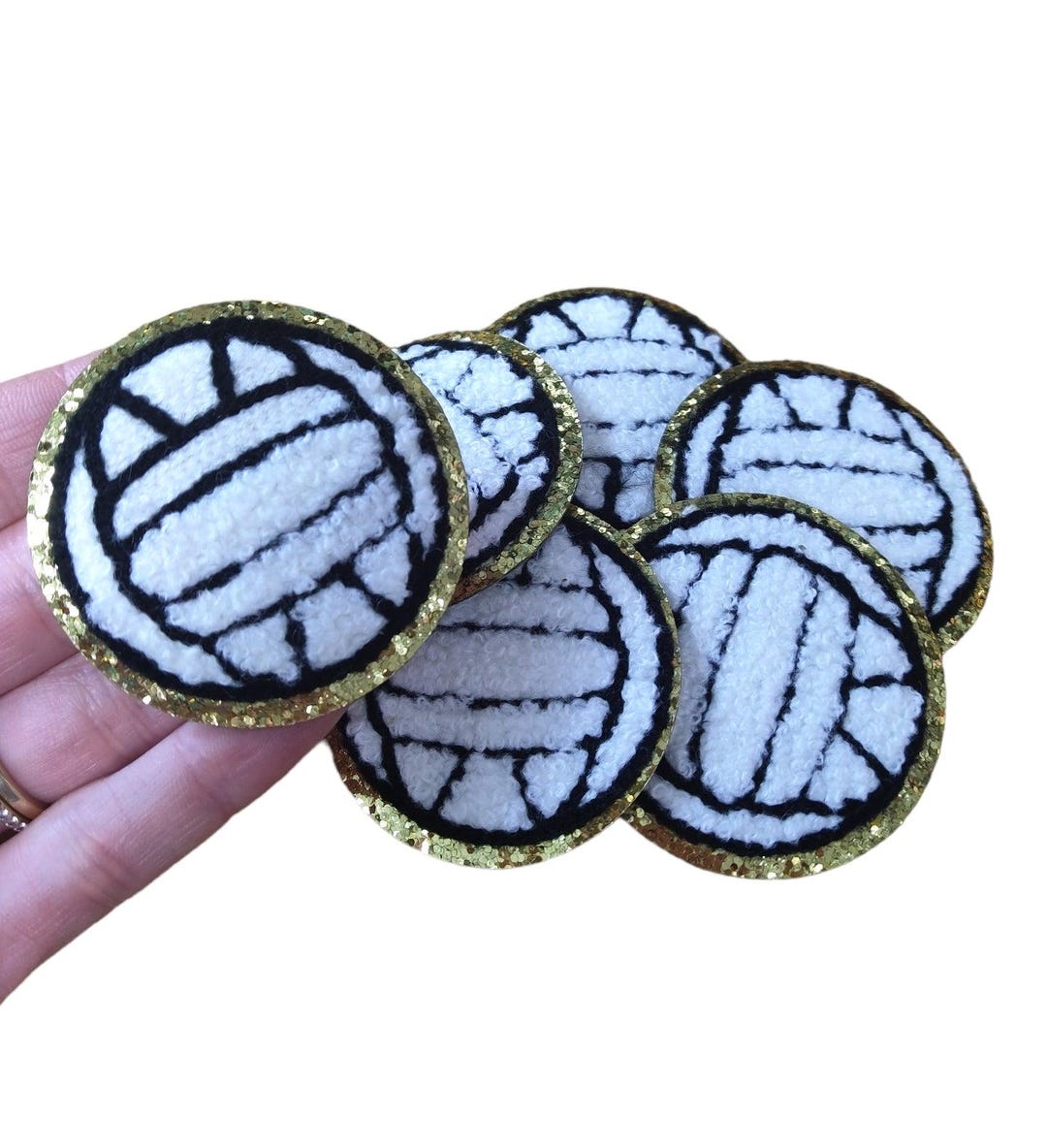 Volleyball Chenille Glitter Iron on Patch - Etsy