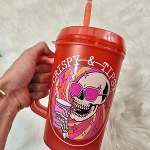 Hip Sips Crispy and Tipsy' Skeleton HIP SIPS Mega Mug 34oz - Etsy