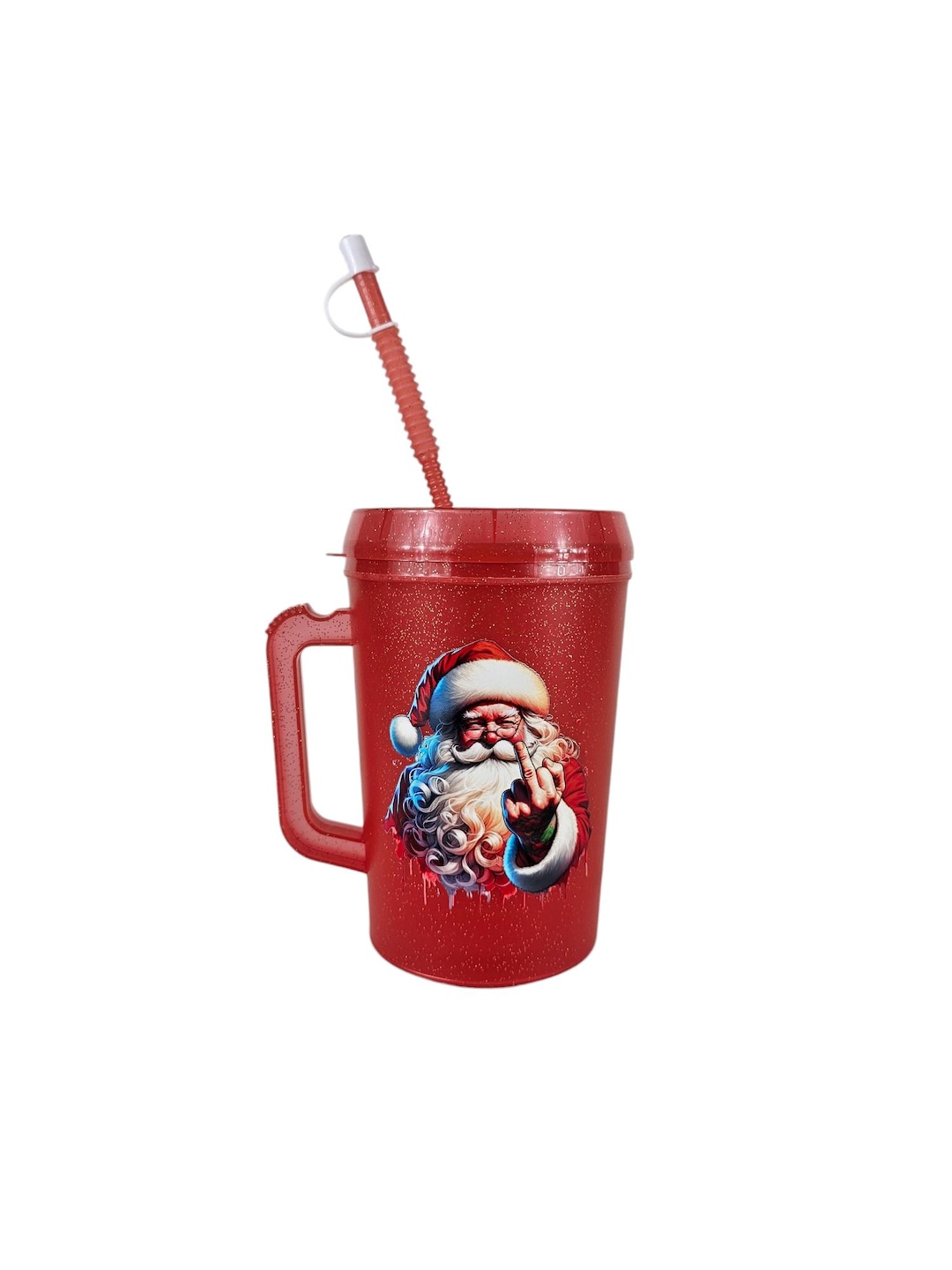 Hip Sips Bad Santa Flipping the Bird Middle Finger Funny Punchy ...
