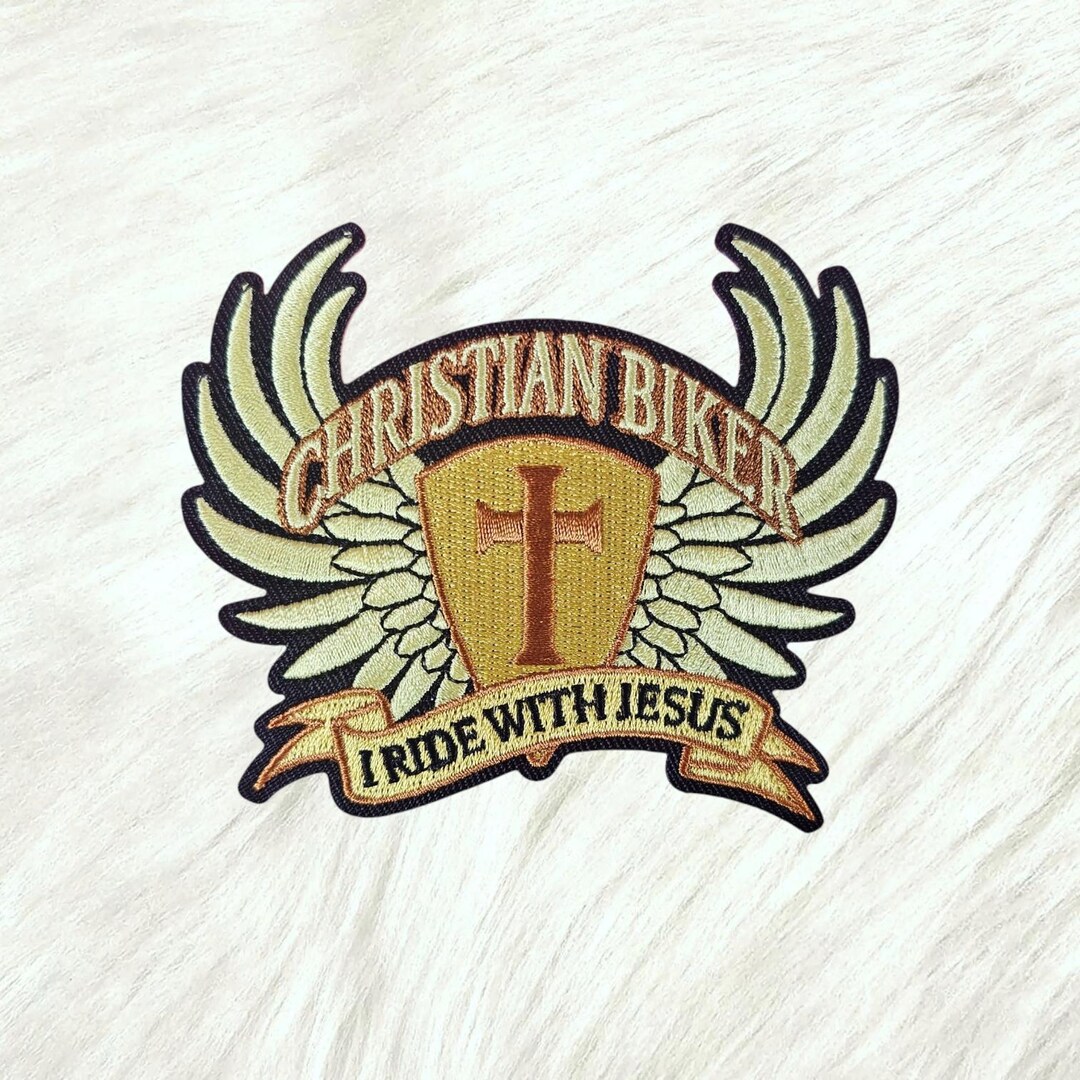 Christian Biker Ride Jesus God Cross Embroidery Iron on Patch - Etsy