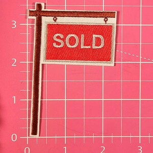 Sold Yard Sign Cute Realtor Embroidery Iron on Patch - Etsy